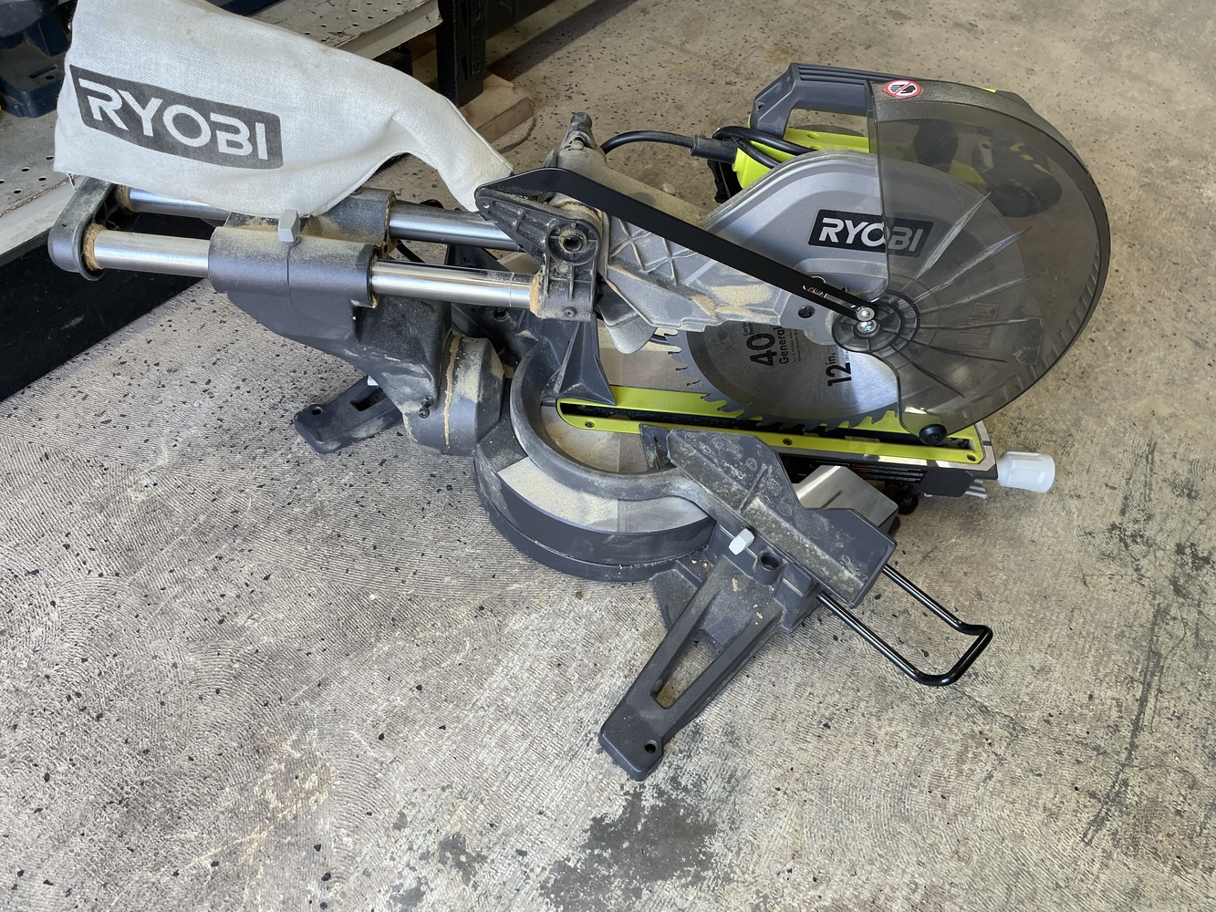 Ryobi 15 Amp 12 in. Corded Sliding Compound Miter Saw with LED Cutline Indicator