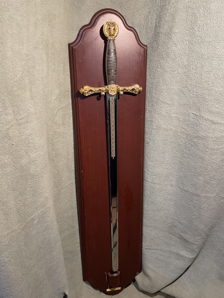 Gold Excalibur with Plaque